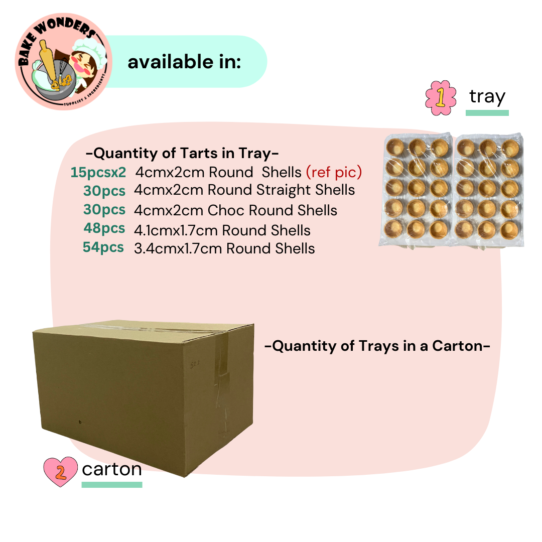 (TRAY) Pastry Shells/Tartlet/ Tarts/ Ready Made Tart Shells/ Baked ...