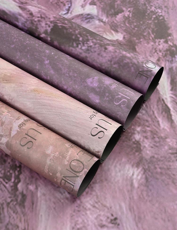READY STOCK EzWrap.my Marble Plum Color Series Craft Flower Wrapping ...
