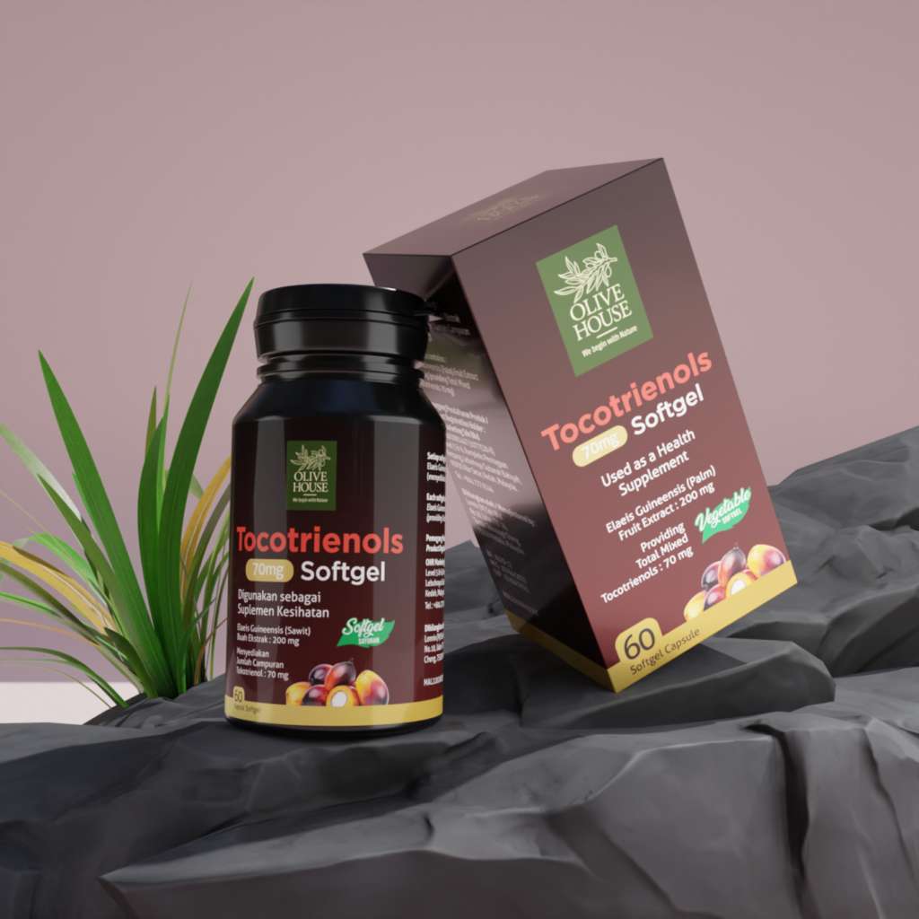 OLIVE HOUSE Tocotrienols 70mg Softgel (60CAPS) Derivatif vitamin E ...