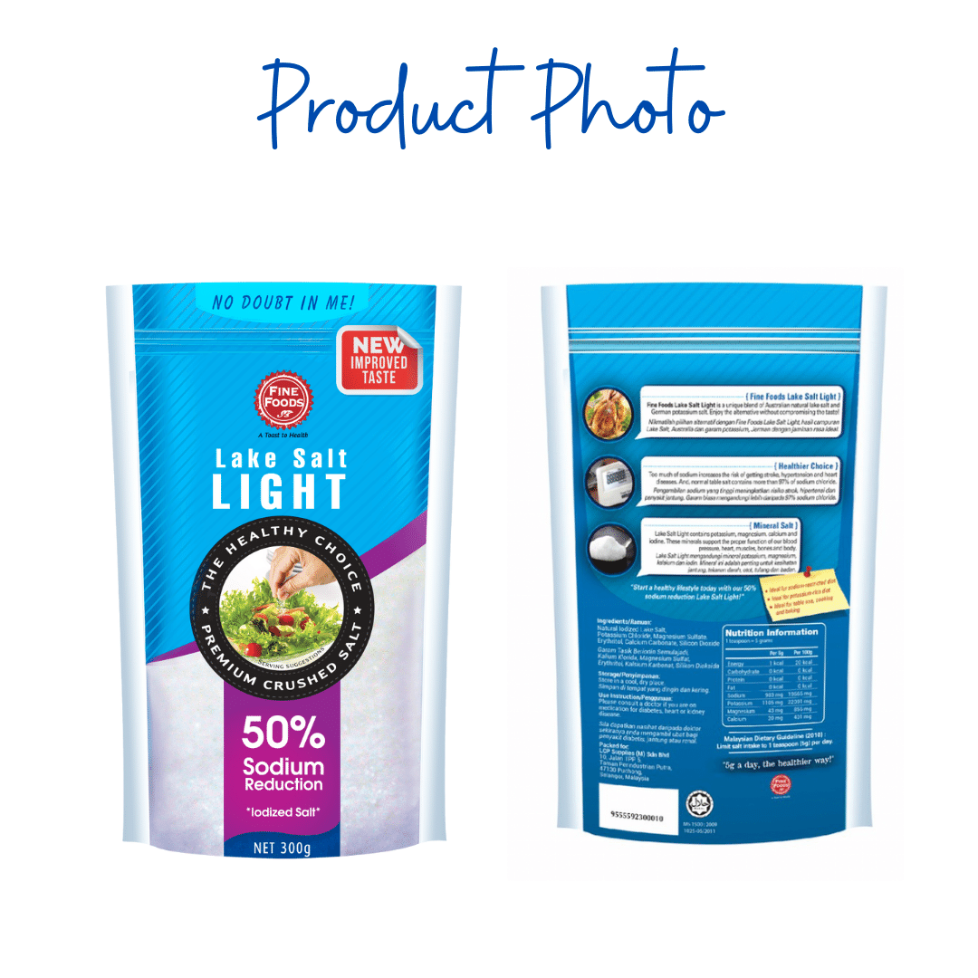 Fine Foods Lake Salt Light Pouch (300g) Exp: 2029/06/14 Low Sodium Salt ...