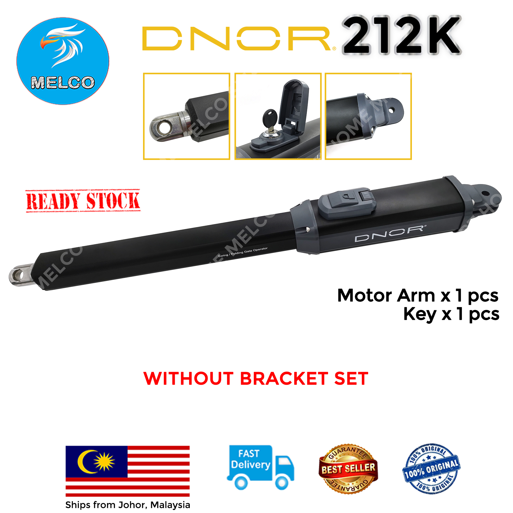 DNOR 212K 24VDC HEAVY DUTY SWING AND FOLDING ARM AUTOGATE ( MOTOR ONLY ...