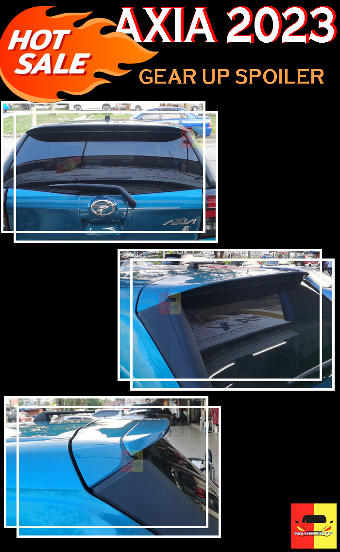 PERODUA AXIA 2023 GEAR UP SPOILER REAR TRUNK SPOILER DUCKTAIL AXIA 2023 ...