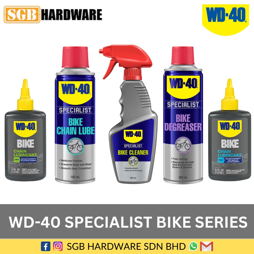 WD-40 BIKE WD40 Bicycle Dry Lube / Wet Lube / WD40 All Condition Chain ...