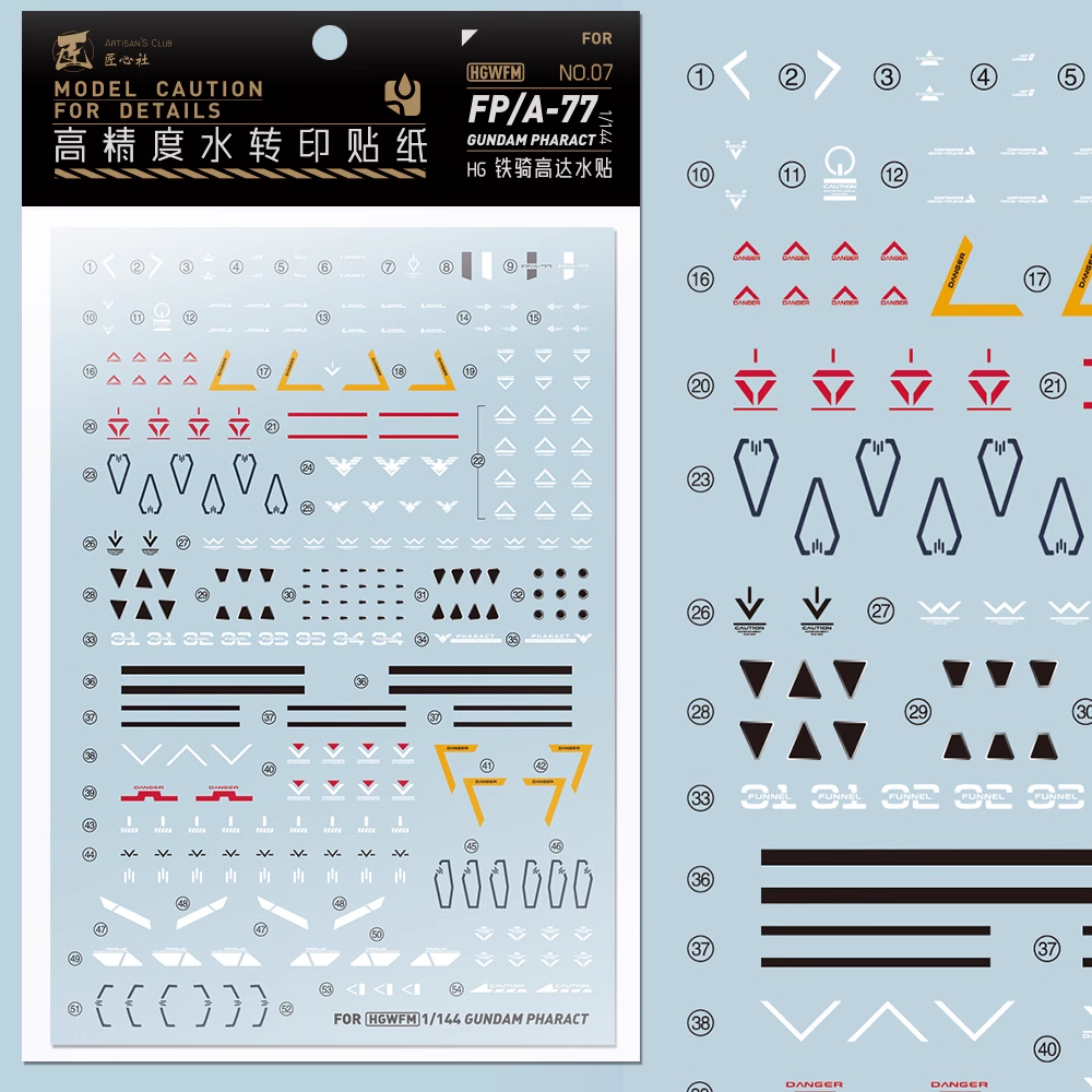 (Artisan's Club) Waterslide Decal - HG 1/144 Pharact Model Kit FP/A-77 ...