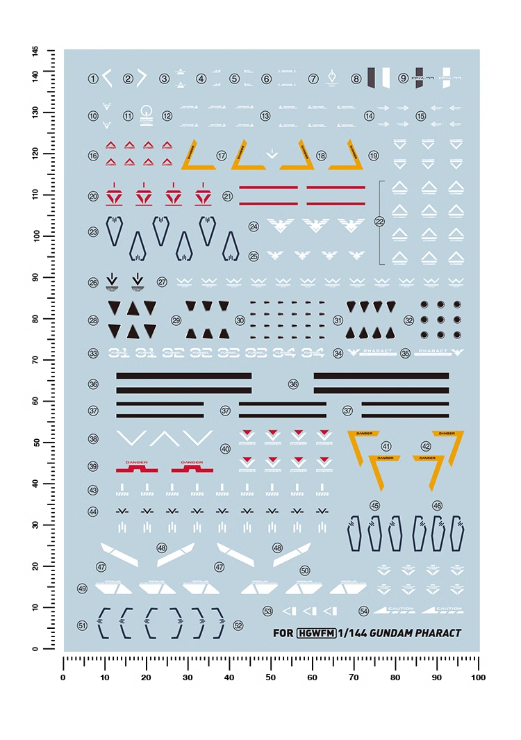 (Artisan's Club) Waterslide Decal - HG 1/144 Pharact Model Kit FP/A-77 ...