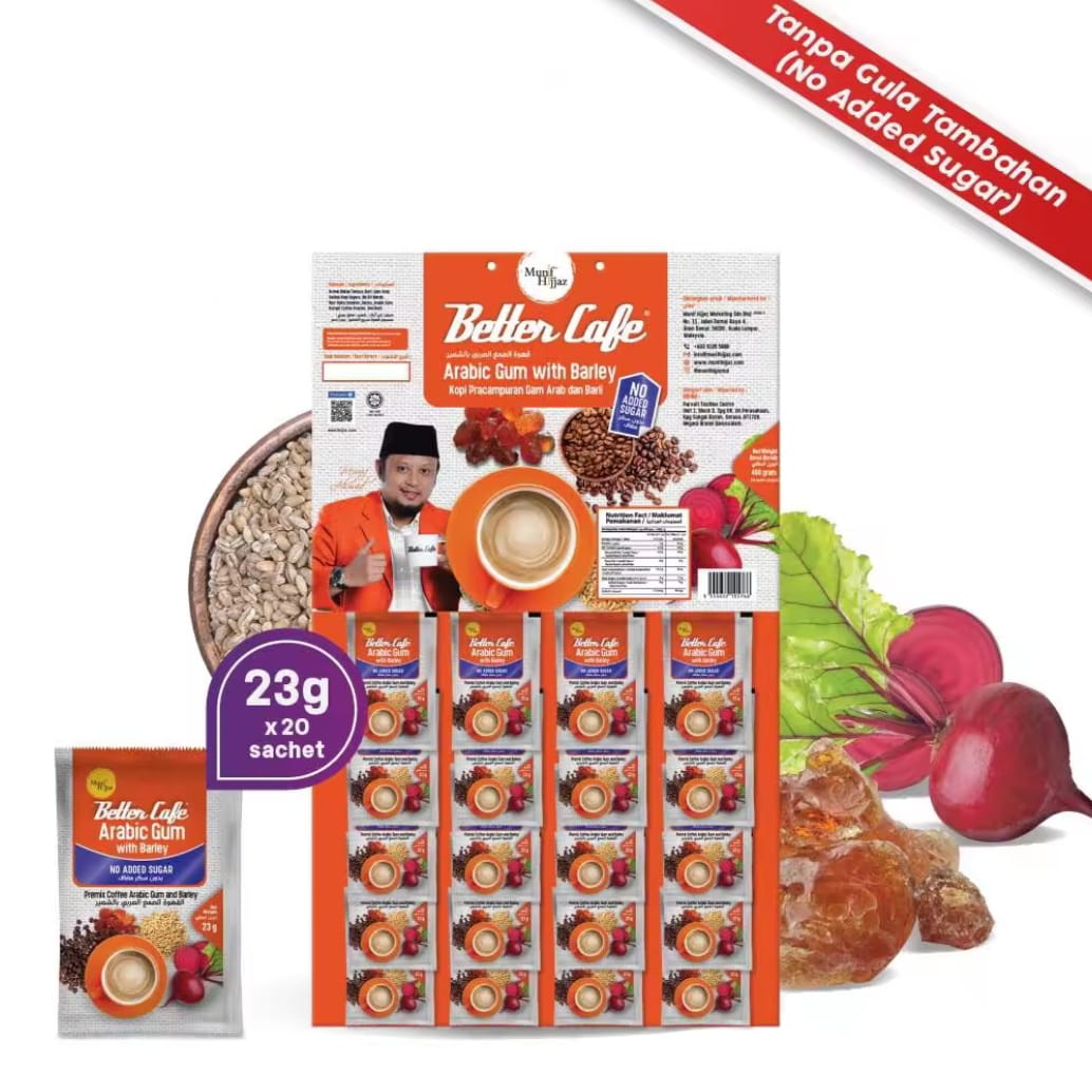 Munif Hijjaz Better Cafe Arabic Gum Barley No Added Sugar | Kopi Arabic ...
