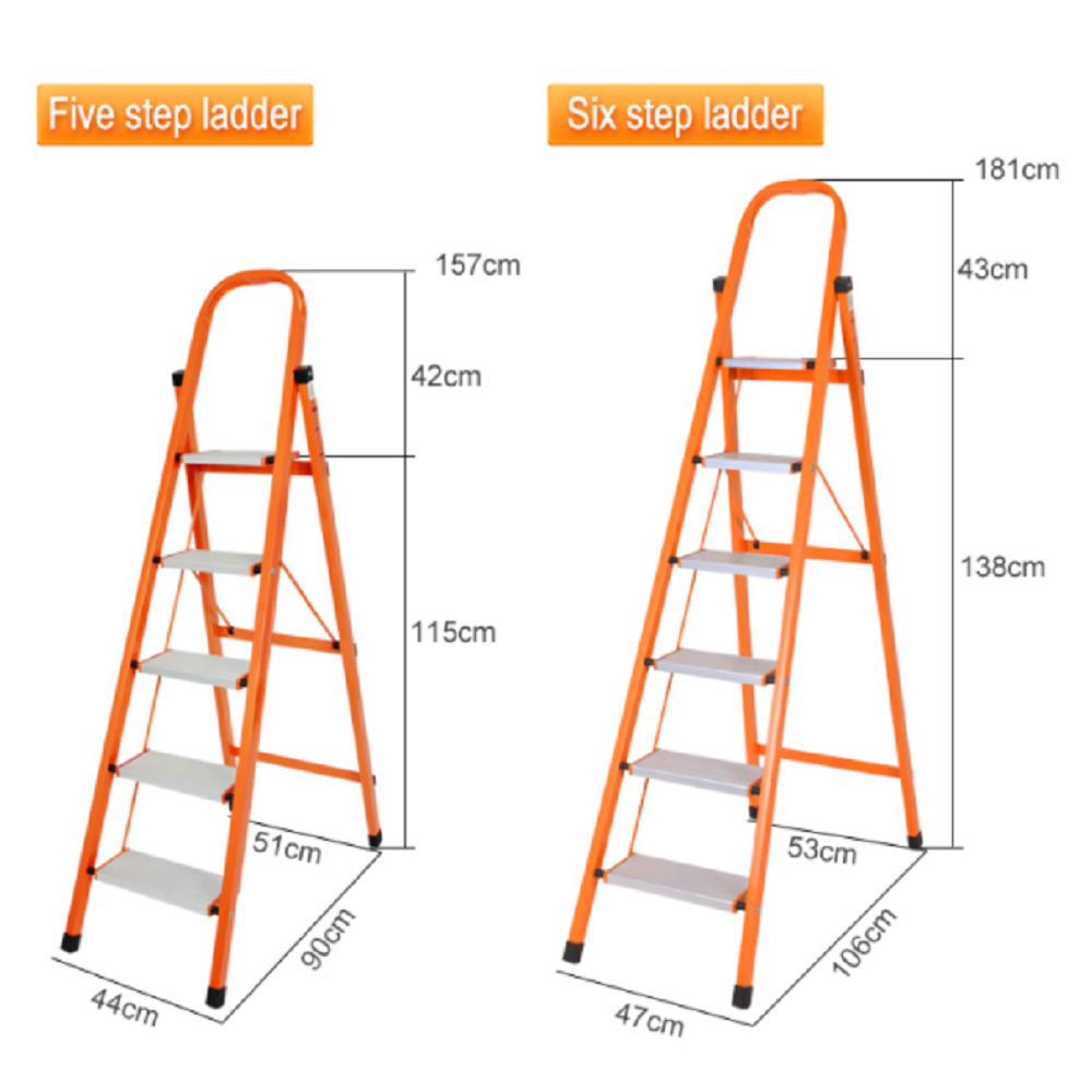 TRENY Ladder Foldable Tangga Lipat Ladder Folding Steel Ladder Multi ...