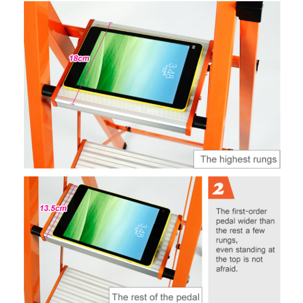 TRENY Ladder Foldable Tangga Lipat Ladder Folding Steel Ladder Multi ...