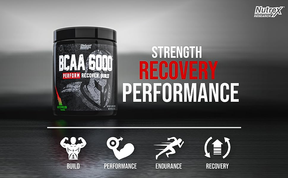 Nutrex Research BCAA 6000 30sv Post Workout, Amino Acids, BCAAs, Instant Muscle Recovery ...