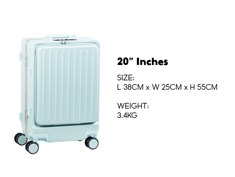 Case Valker Morpho Aluminum Frame Suitcase Luggage (20") Beg Bagasi ...