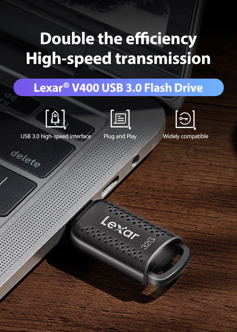 Lexar® JumpDrive® V400 USB 3.0 Flash Drive (32GB) (64GB) (128GB ...