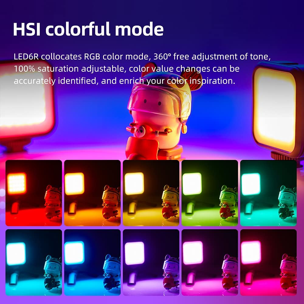 Godox LITEMONS LED 6R RGB Video Light Dimmable Color 3200K-6500K 13 FX ...
