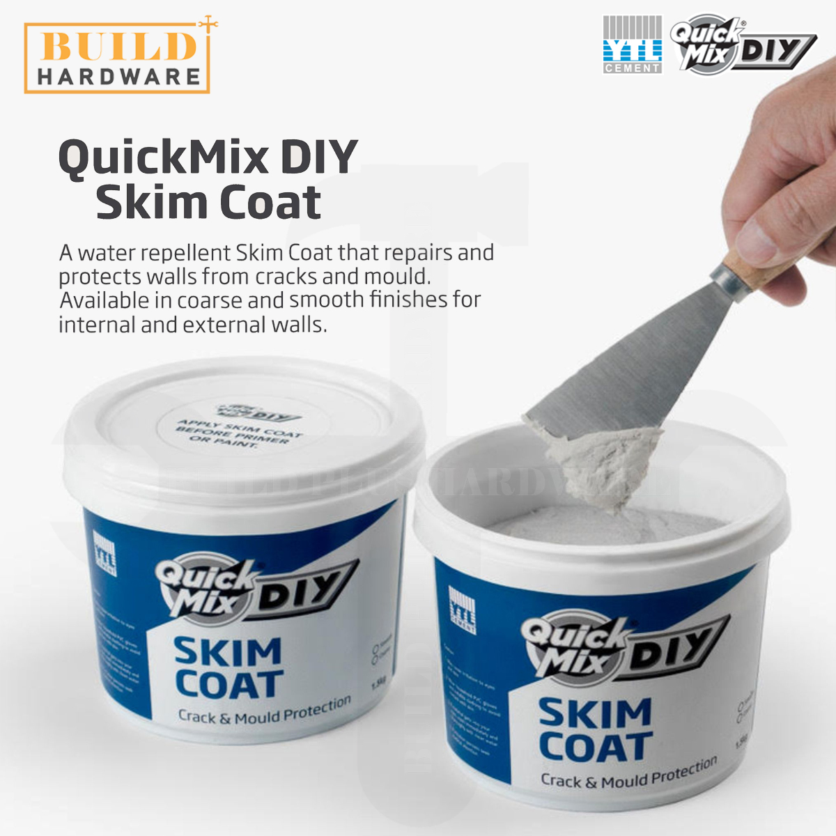 YTL QuickMix DIY Skim Coat Paste 1.5kg (Ready-to-use) Coarse / Smooth ...