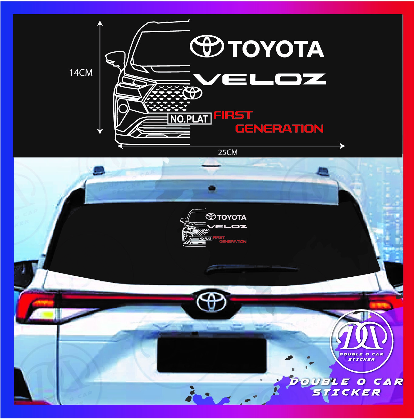 [Ready Stock]Toyota Veloz first generation line shape&words sticker ...