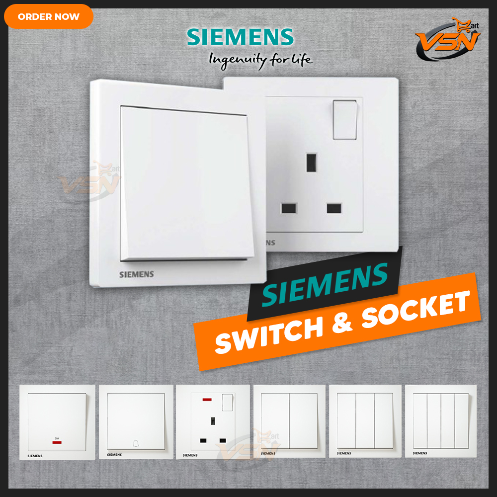 SIEMENS DELTA Relfa Series Switches & Socket Outlet Switch Socket 1/2/3/4 [ Sirim Approved ...