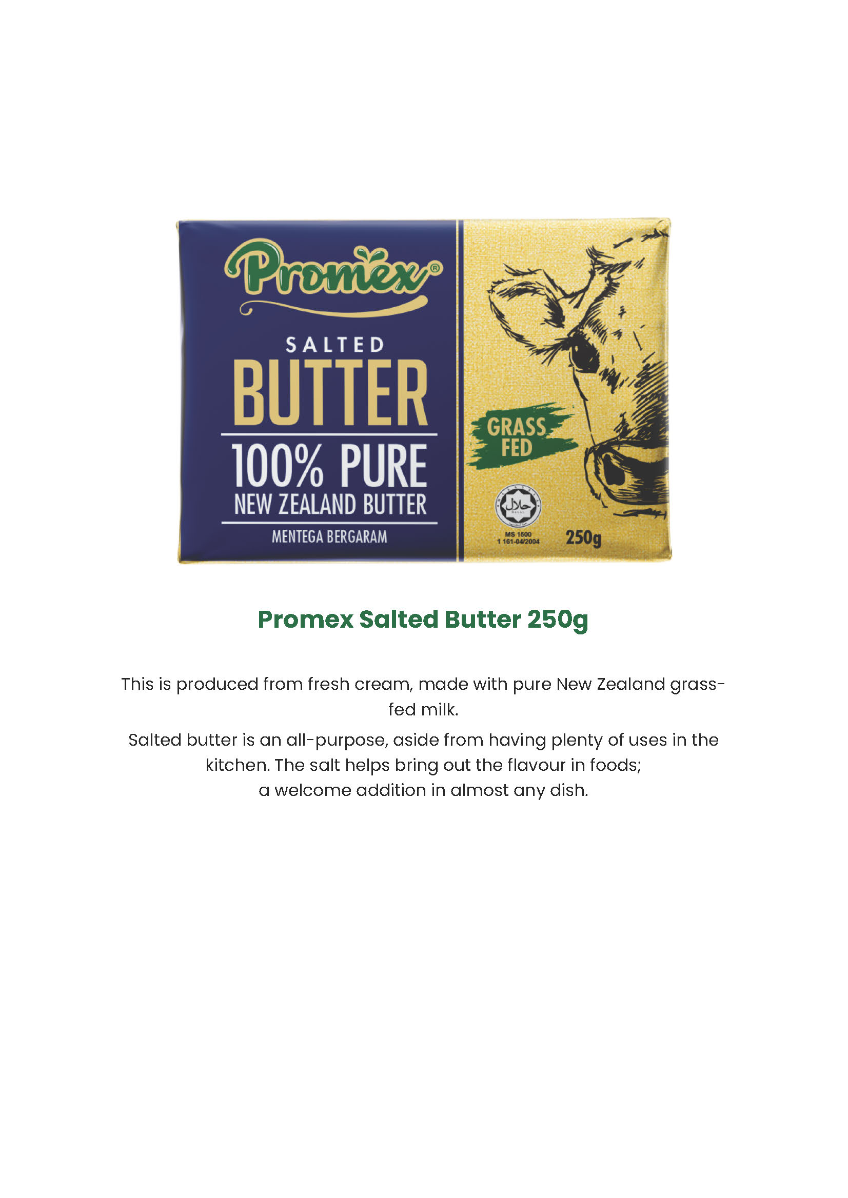 Promex® Salted Butter / Unsalted Butter / Cook & Bake Mélange 250g ...