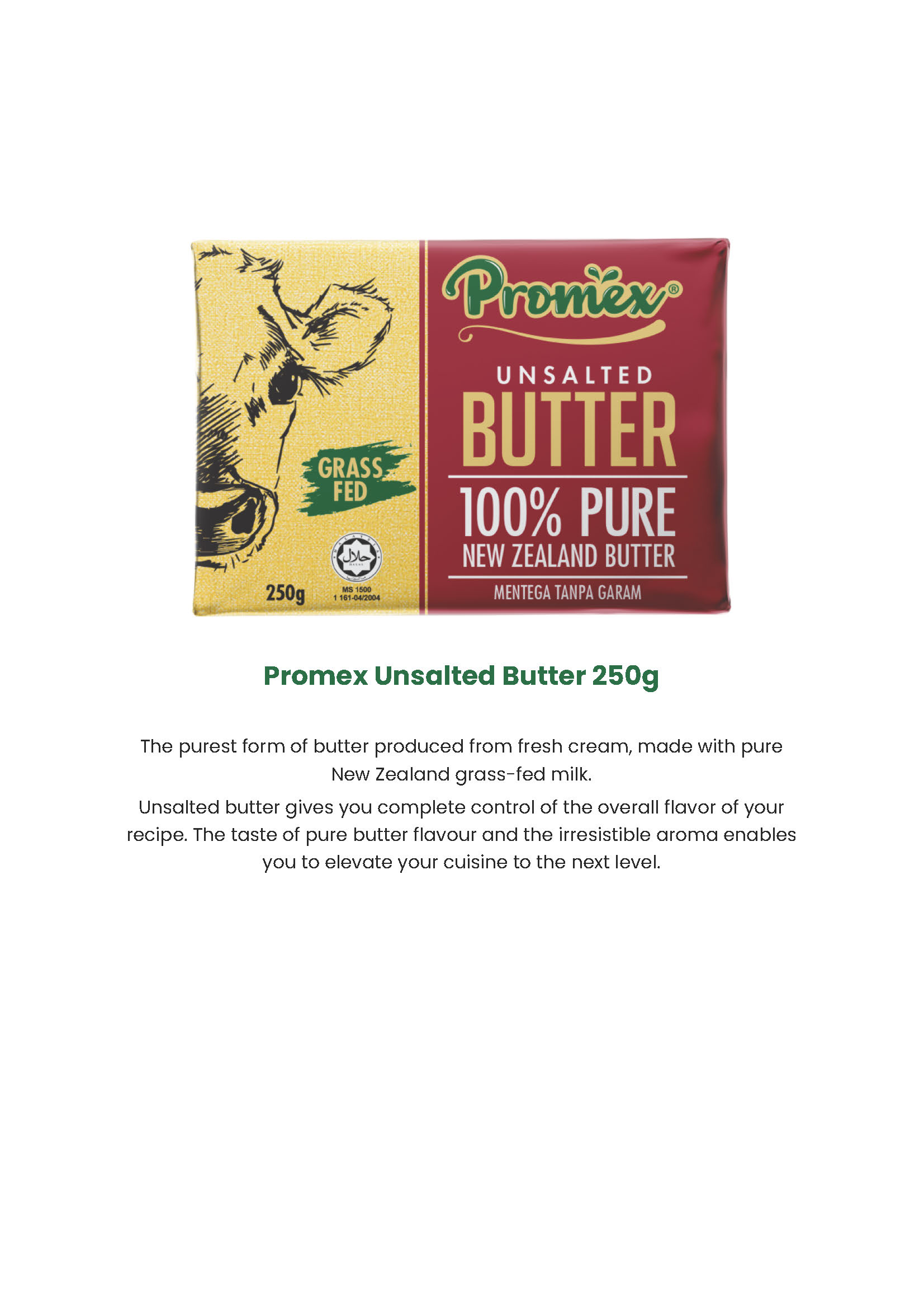 Promex® Salted Butter / Unsalted Butter / Cook & Bake Mélange 250g ...