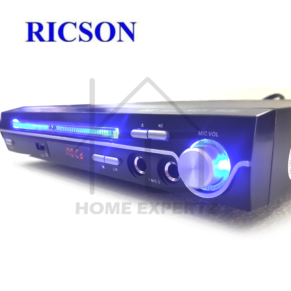 RICSON DVD PLAYER WITH RCA CABLE / REMOTE CONTROL / MIC INPUT (DVD-228 ...