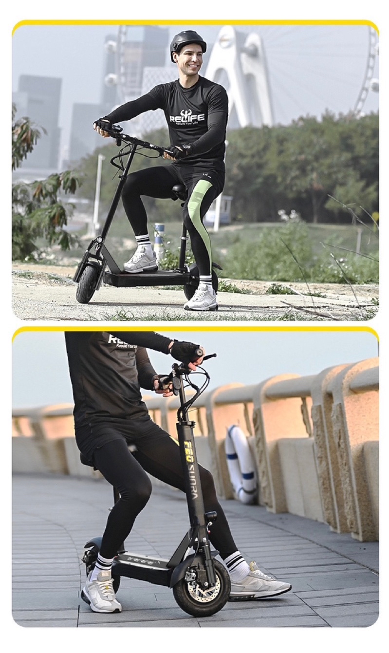10inch 35km/h Feo S2 Sunra02 Electric Scooter + Seat Light E Scooter ...