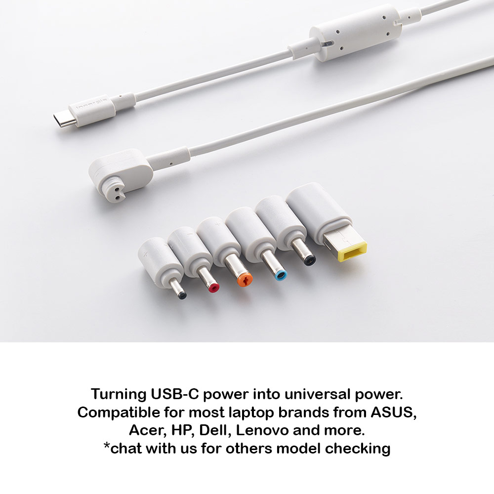 Innergie USB-C to Laptop Tip Cable for most brand Laptop Notebook ASUS ...