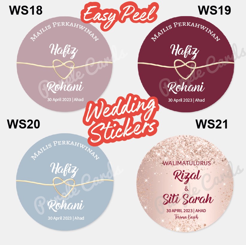 Wedding Sticker Printing / Kahwin / Label Print / Door gift / Tunang ...