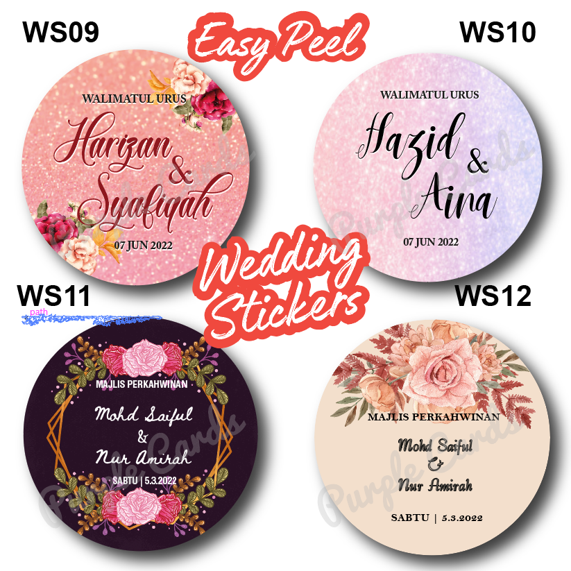 Wedding Sticker Printing / Kahwin / Label Print / Door gift / Tunang ...