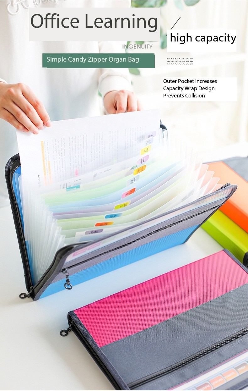 Mkmall Multilayer 13 Grid A4 Paper Folder File Simple Multi Layer ...