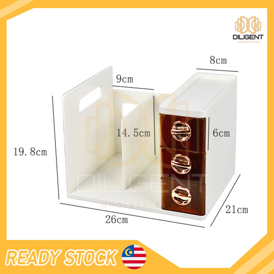 【D295 READY STOCK】Multifunctional Bookend Stand With Drawer ...