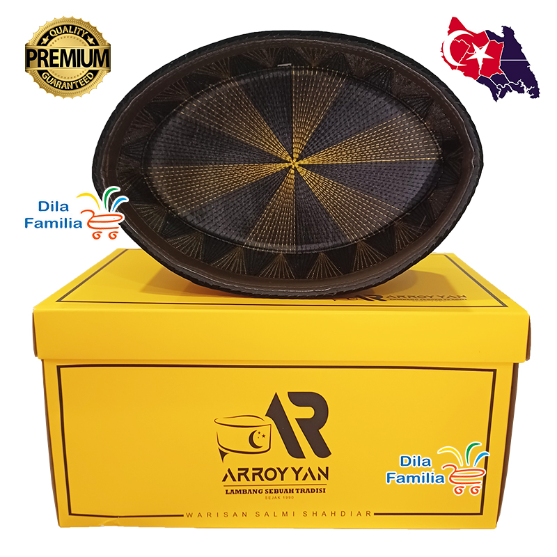 Songkok Hitam Dewasa Tinggi 5 Inci Lilitan Dalam PVC Leather Tahan Lama ...