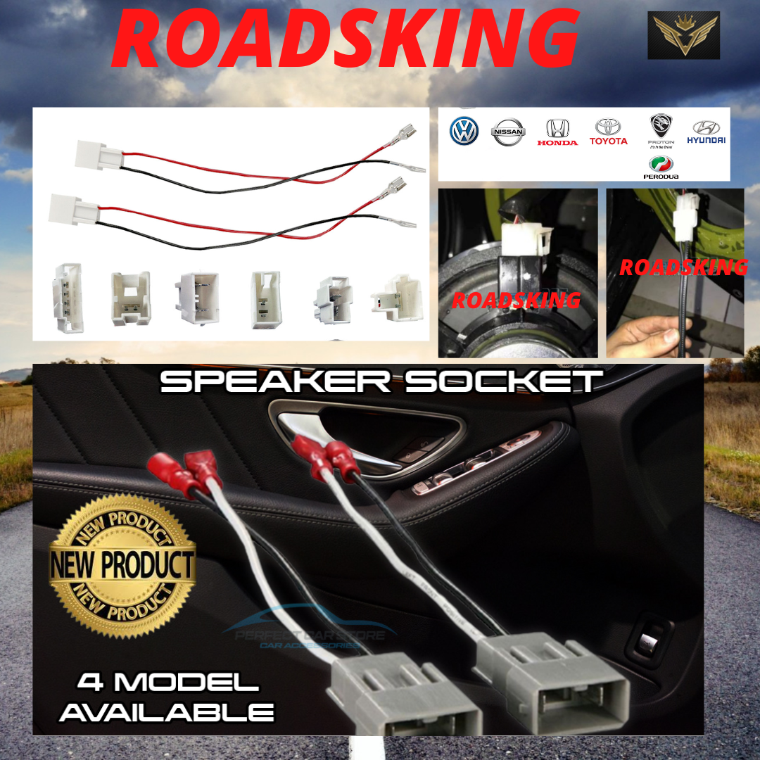 PLUG AND PLAY CAR SPEAKER CABLE SOCKET FOR TOYOTA PROTON PERODUA HONDA ...