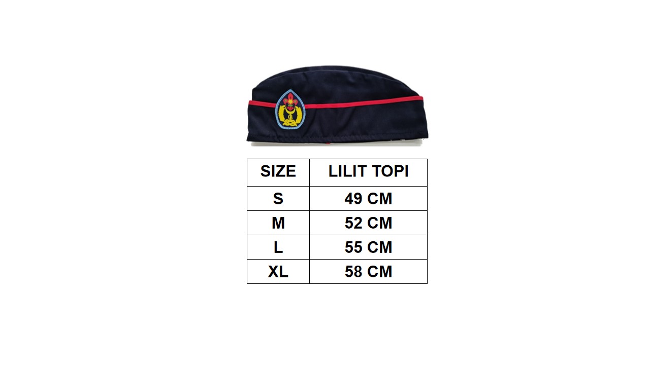 Topi Pengakap / Forage Cap Pengakap (dengan Lencana Topi) Scout Hat ...