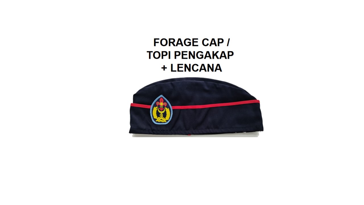 Topi Pengakap / Forage Cap Pengakap (dengan Lencana Topi) Scout Hat ...