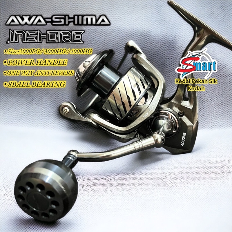 NEW 2023 AWASHIMA INSHORE SPINNING REEL | Shopee Malaysia