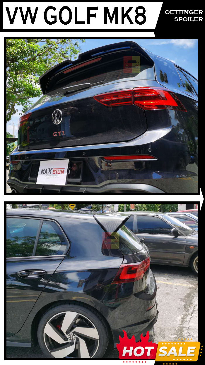VOLKSWAGEN GOLF MK8 GTI OETTINGER STYLE SPOILER (OETTINGER) REAR ROOF ...