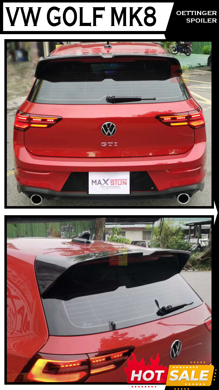 VOLKSWAGEN GOLF MK8 GTI OETTINGER STYLE SPOILER (OETTINGER) REAR ROOF ...
