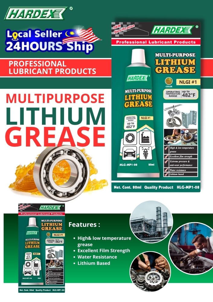 HARDEX Multi-Purpose Lithium Grease 80ml (HLG-MP1-08) Excellent ...
