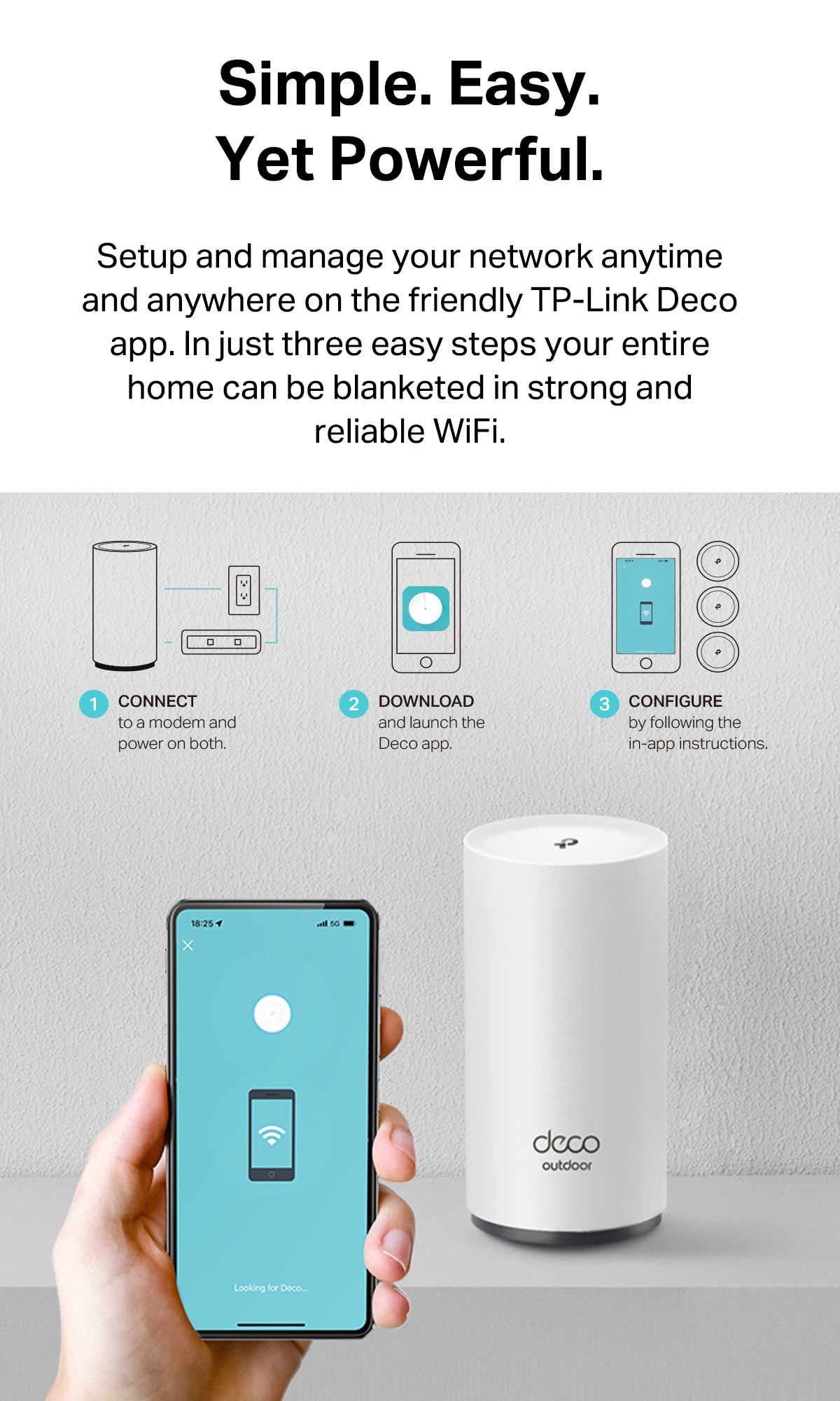 TP-Link Deco X50-Outdoor AX3000 Outdoor / Indoor Whole Home WiFi 6 Mesh ...