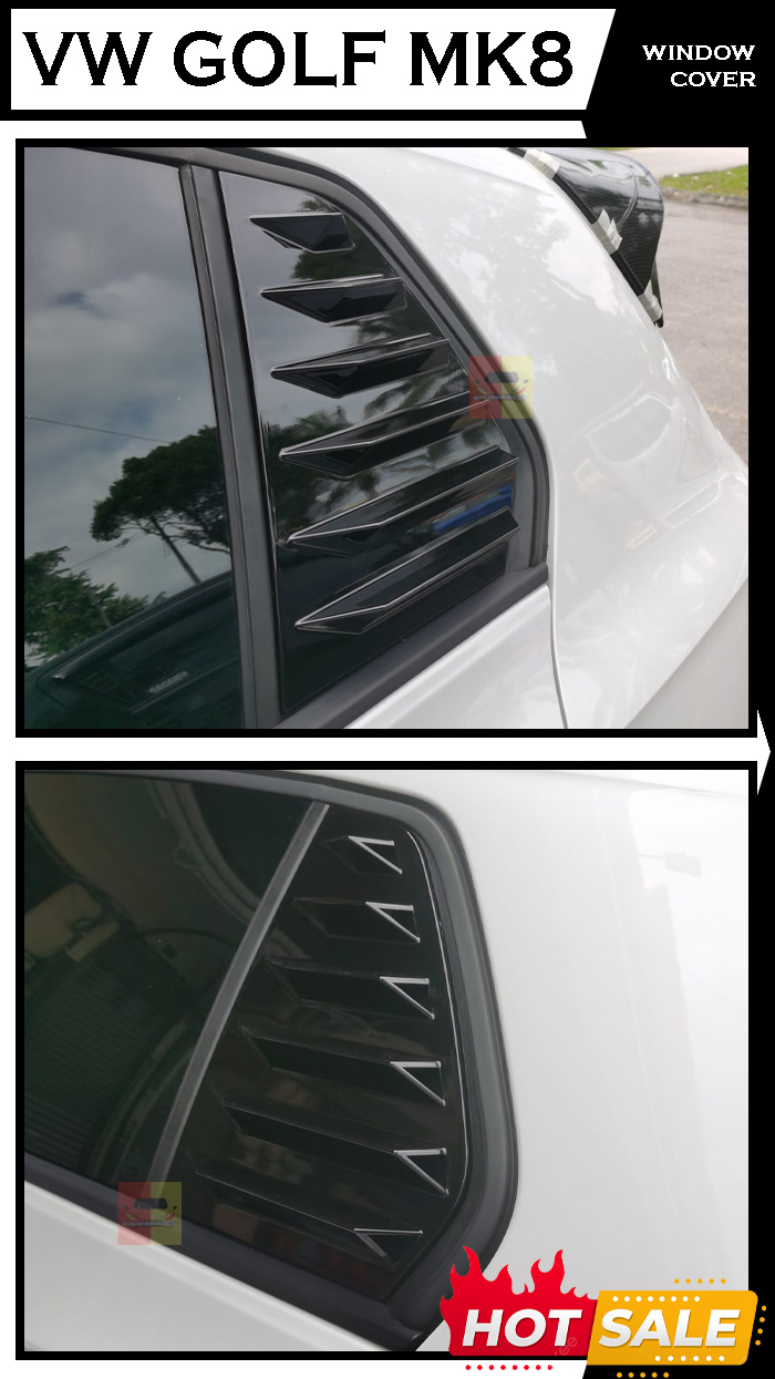 VOLKSWAGEN GOLF MK8 GTI R LINE R REAR WINDOW LOUVER COVER GOLF GTI GOLF ...