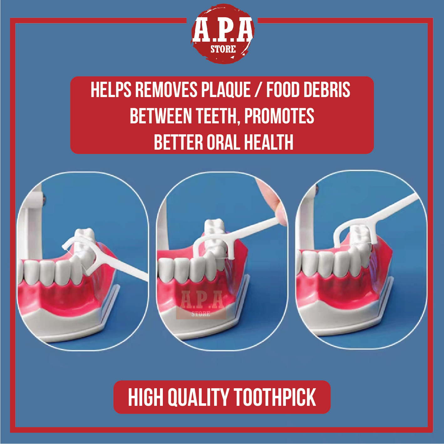APA High Elasticity Dental Floss Picks Superfine Toothpick Deep ...