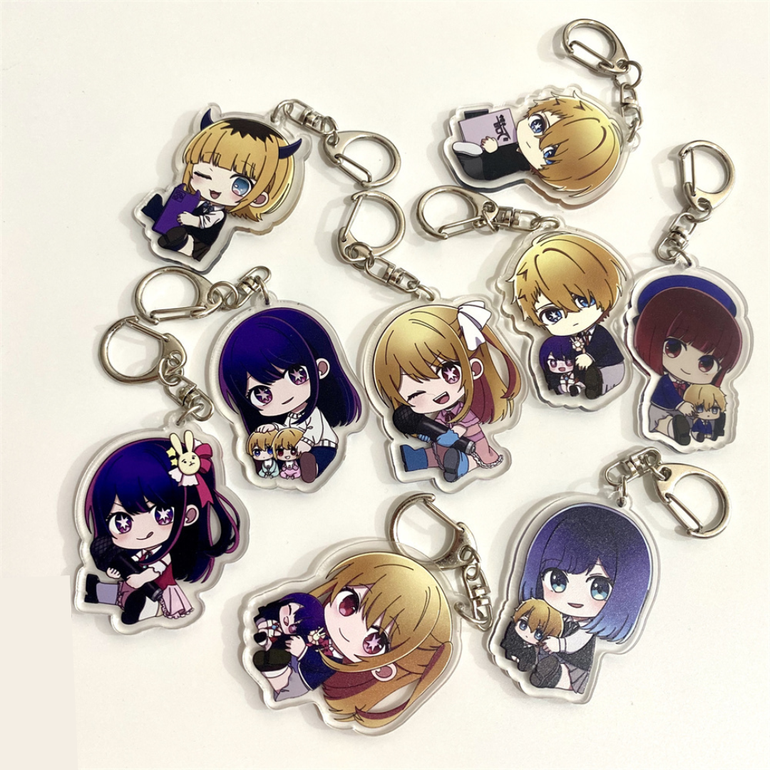 Oshi no Ko Keychain Ai Hoshino Aquamarine Ruby Arima Kana Mem Cho ...