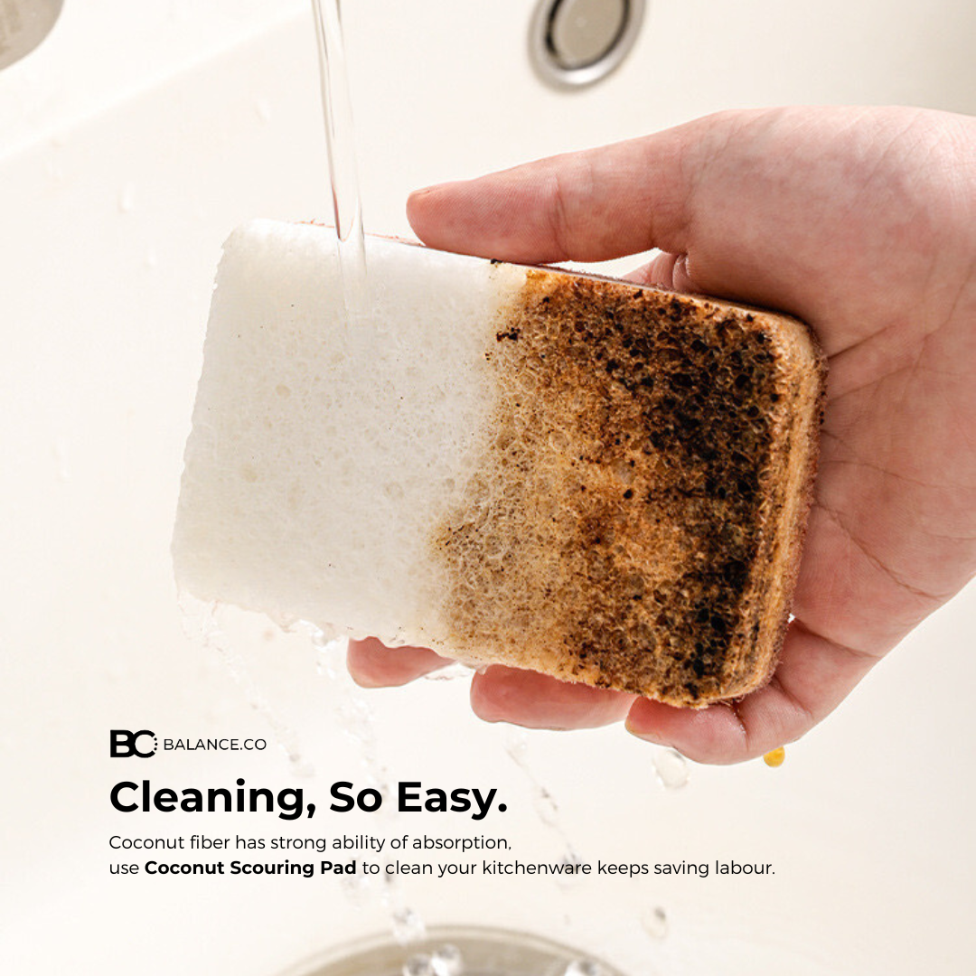 Balance.co Natural Cellulose Dishwashing Sponge [Coconut/Sisal Fiber ...