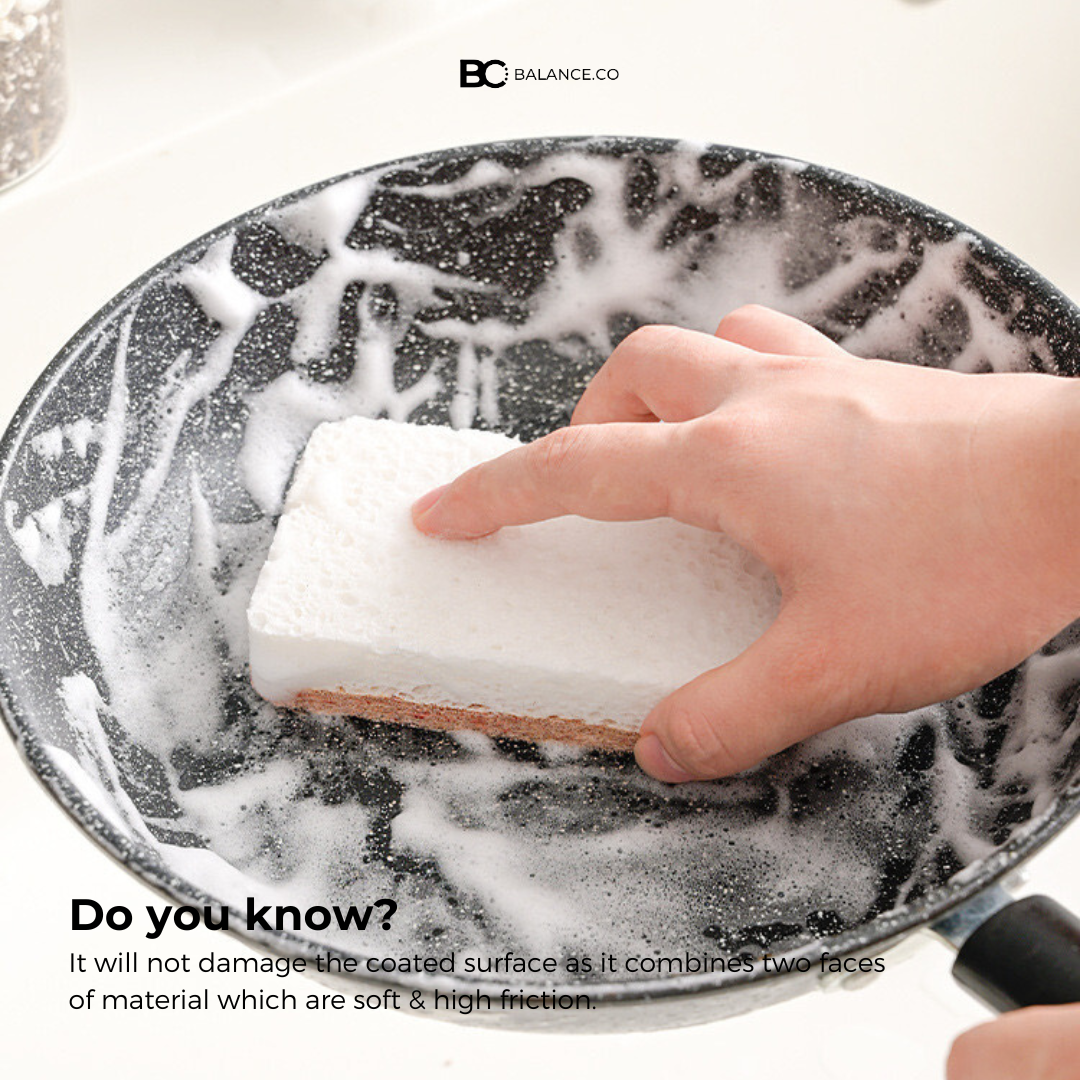 Balance.co Natural Cellulose Dishwashing Sponge [Coconut/Sisal Fiber ...