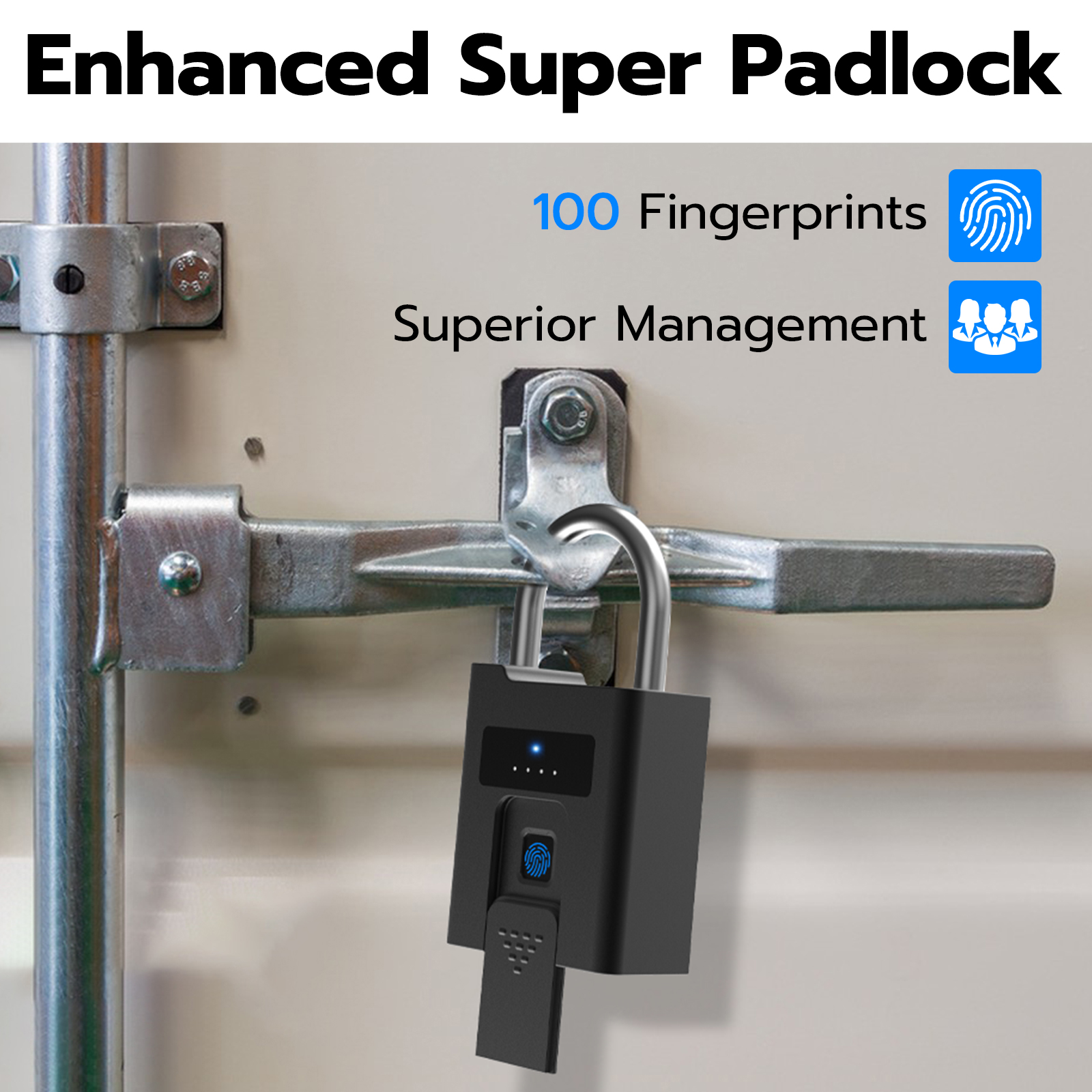 100 sets of Fingerprint Padlock Smart Door Lock Outdoor Gate Lock ...