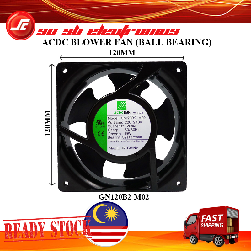 AC AXIAL FAN BLOWER COOLING ACDC BLOWER 240V WITH BALL BEARING SYSTEM 120*120*38MM GN120B2-M01 ...
