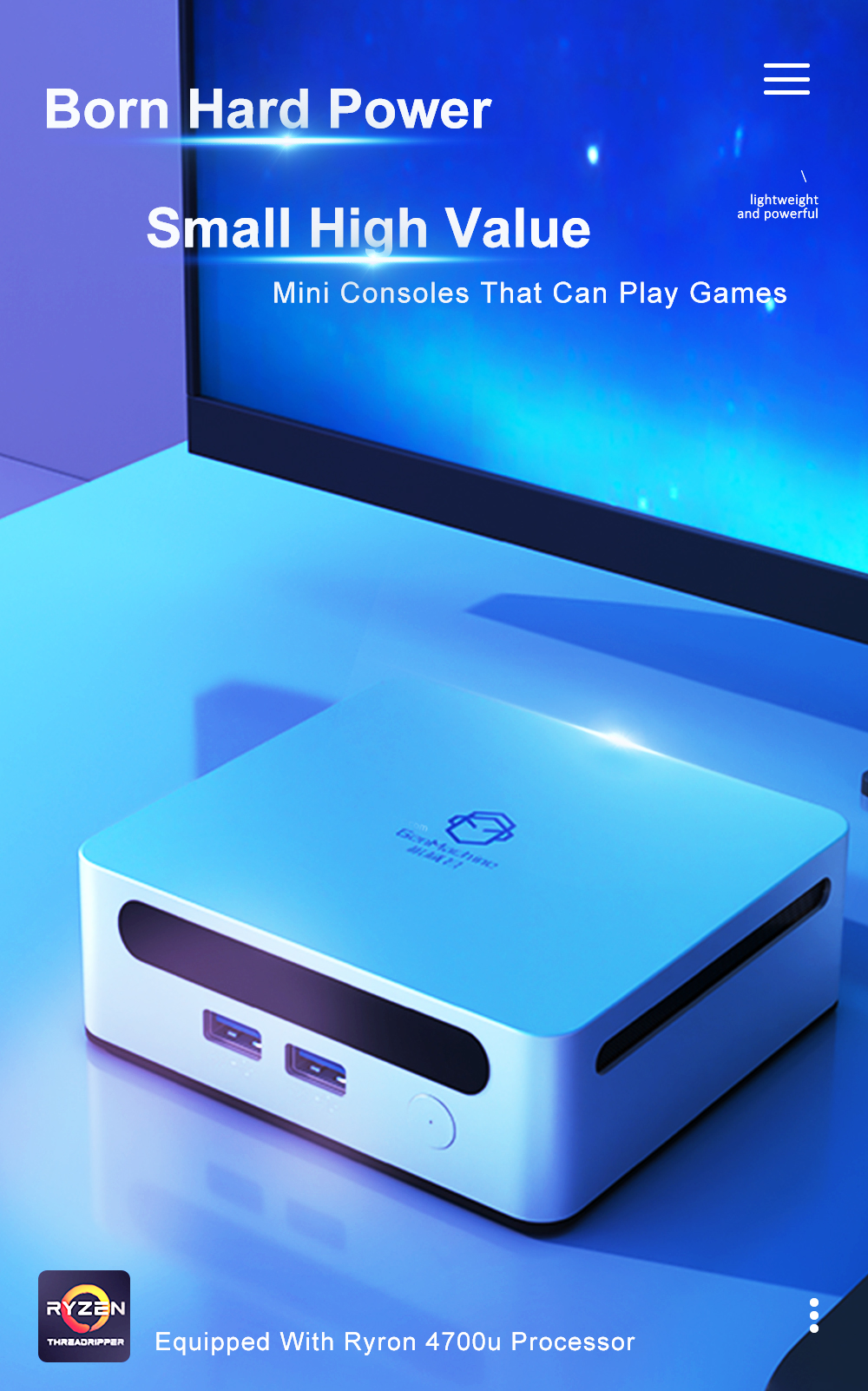 GenMachine AMD R7 4700U 4800H Windows Mini PC 64GB RAM 2TB NVME SSD PC ...