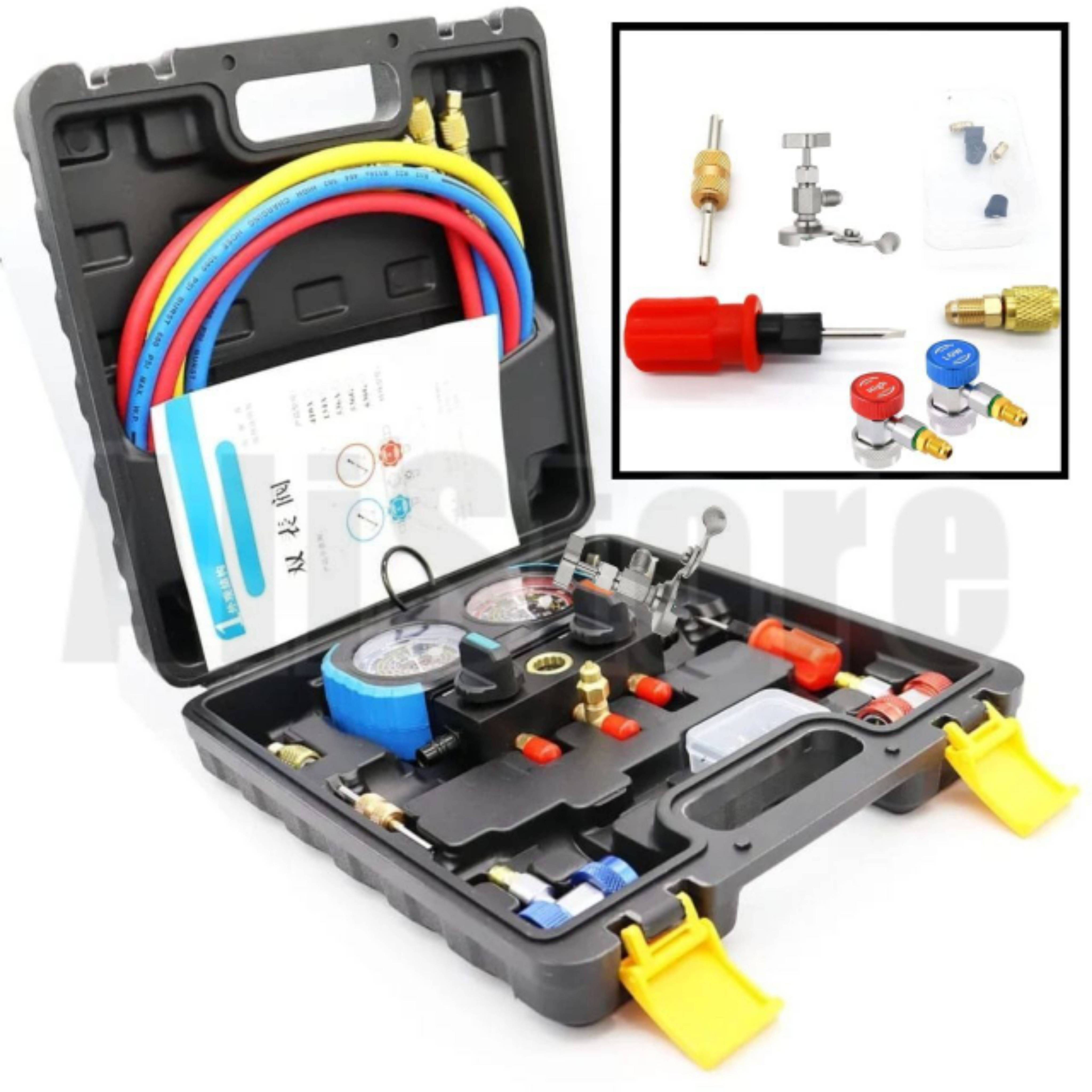 ALi Gas Meter Manifold Gauge R32 R410a R134A R22 R404a Gas Aircond Kereta Rumah Refrigeration ...