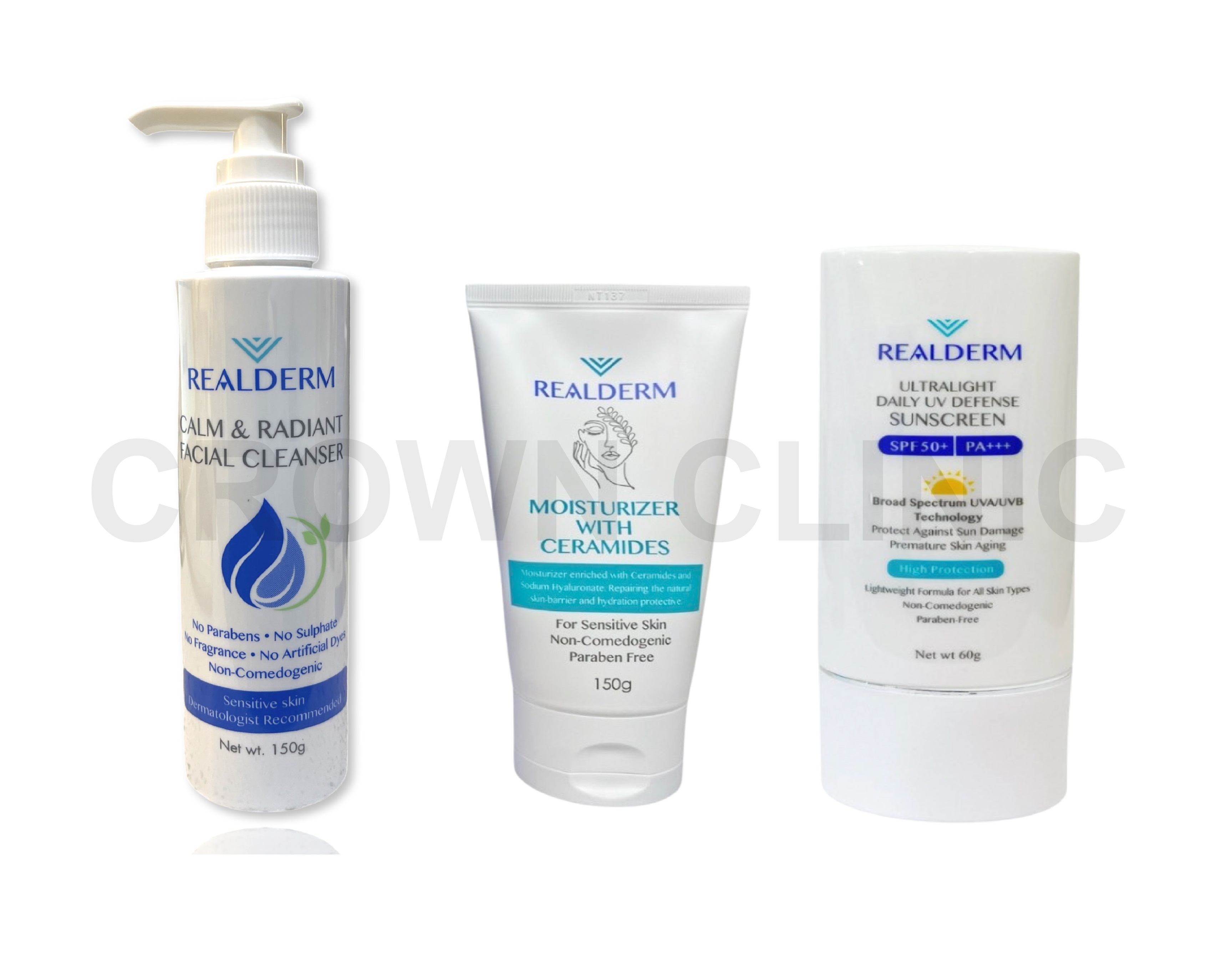 Realderm Set of 3' (Facial Cleanser + Ceramides Moisturizing + Realderm ...