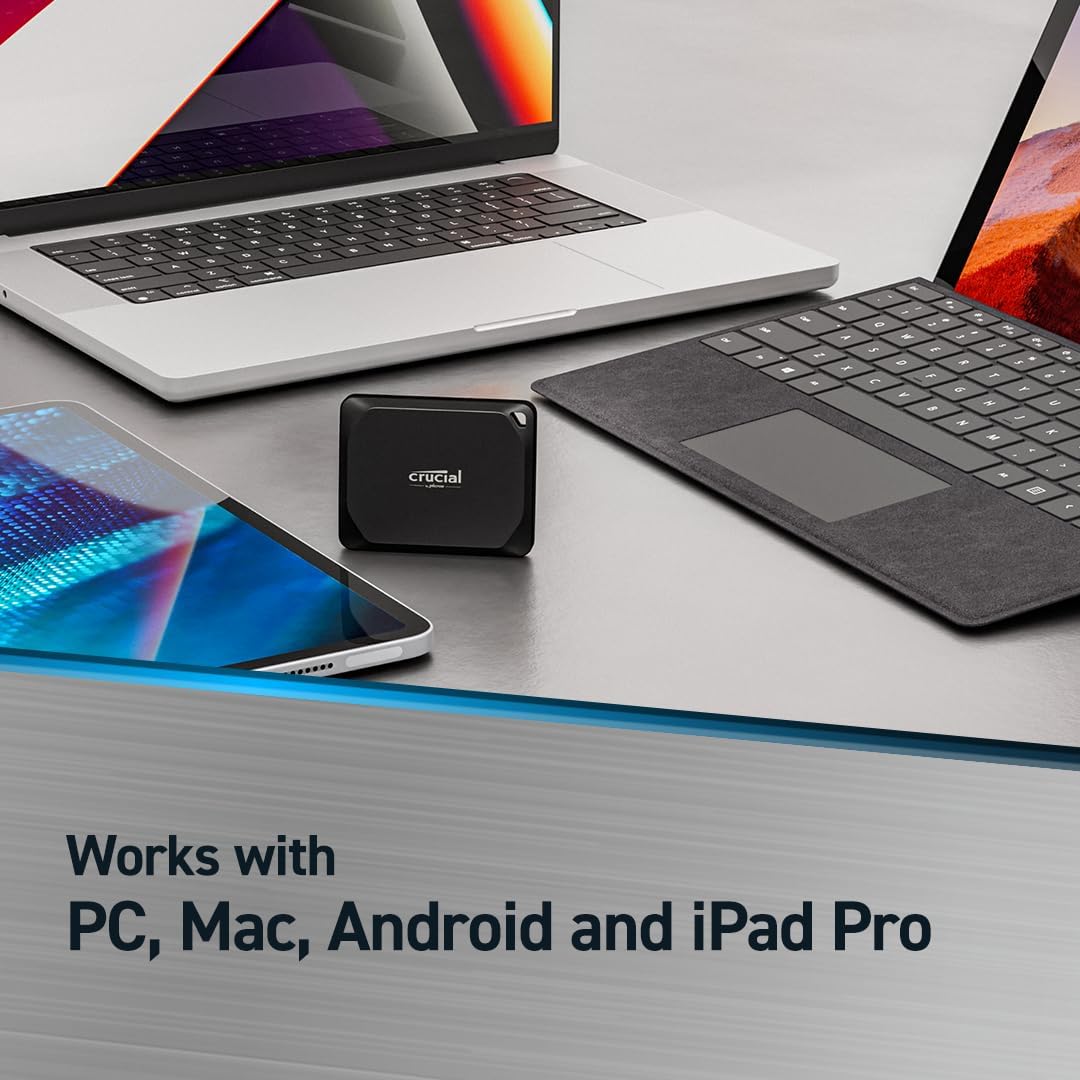 CRUCIAL X10 PRO EXTERNAL PORTABLE SSD USB 3.2 GEN-2 BLAZING PERFORMANCE ...
