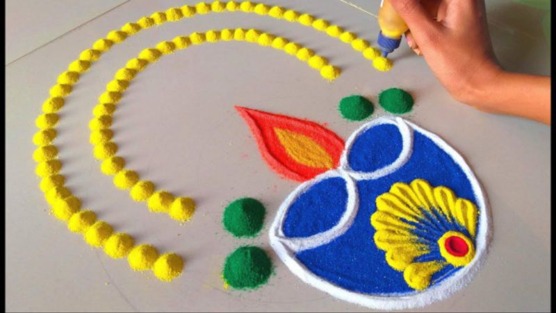 White Rangoli Kolam Nylon Sand Powder | Shopee Malaysia