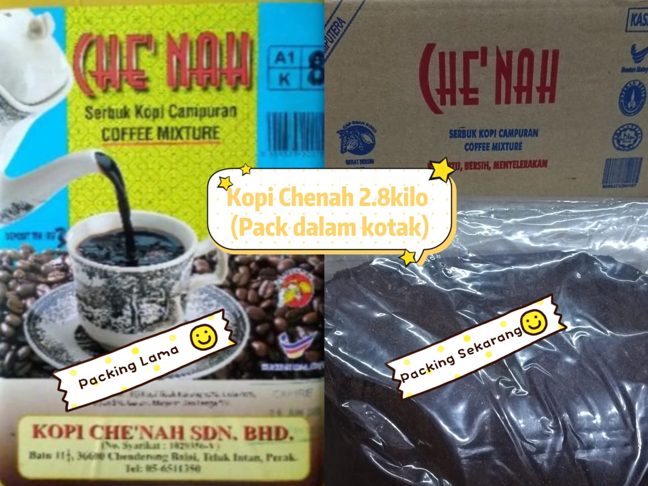 Serbuk Kopi Che Nah 2.8 kilo ~ Pack dalam Kotak ( Perak Best Brands ...